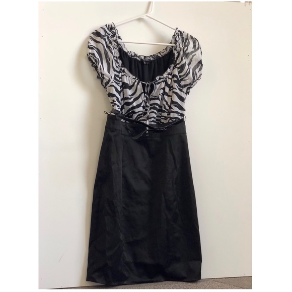 XOXO | Dresses | Zebra Print Dress Black And White | Poshmark